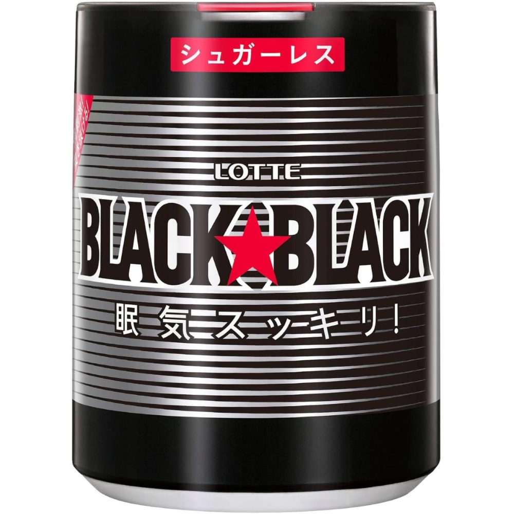 Lotte Black Black Chewing Gum Extra-Large Tablets 133g – Made in JAPAN