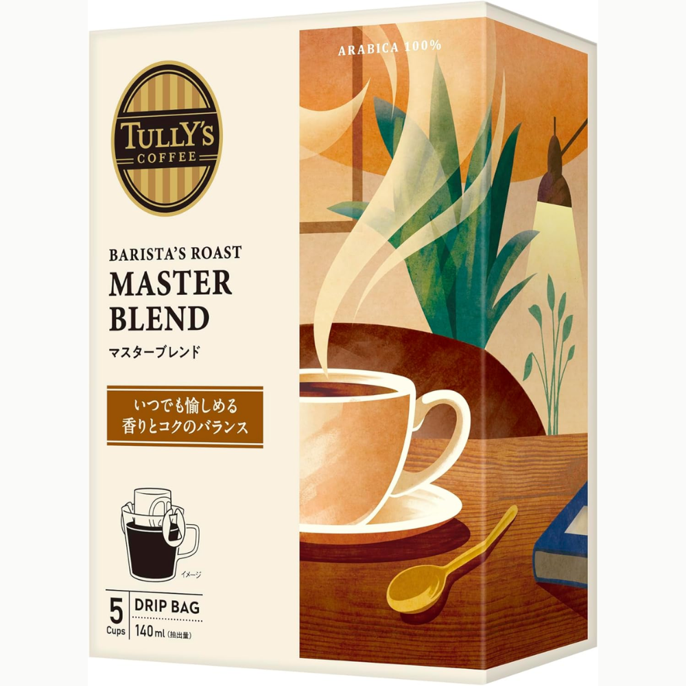 Tully’s Coffee Drip Coffee Master Blend 9g x 5 Bags Set Made in JAPAN