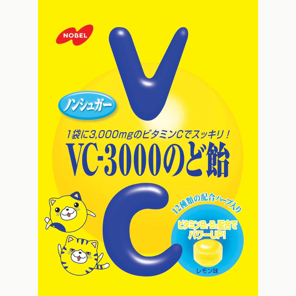 Nobel VC-3000 Lemon Throat Candy 6-Bag Set Made in JAPAN - Tokyo Sakur