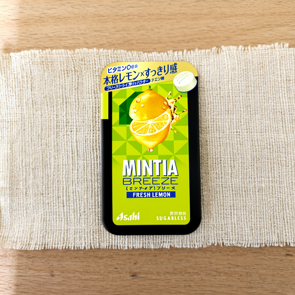 Asahi Mintia Breeze Fresh Lemon 30 Tablets x 8 Packs – Sugar-Free Vita