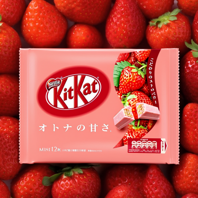 Kit Kat Mini Otona no Amasa Strawberry x 6 Bags Limited Sell JAPAN- To