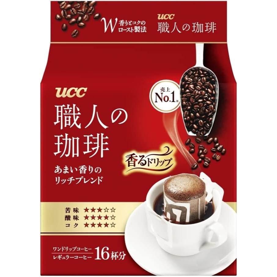 UCC Artisan Coffee Drip Coffee Rich Blend with Sweet Aroma 16 cups × 3