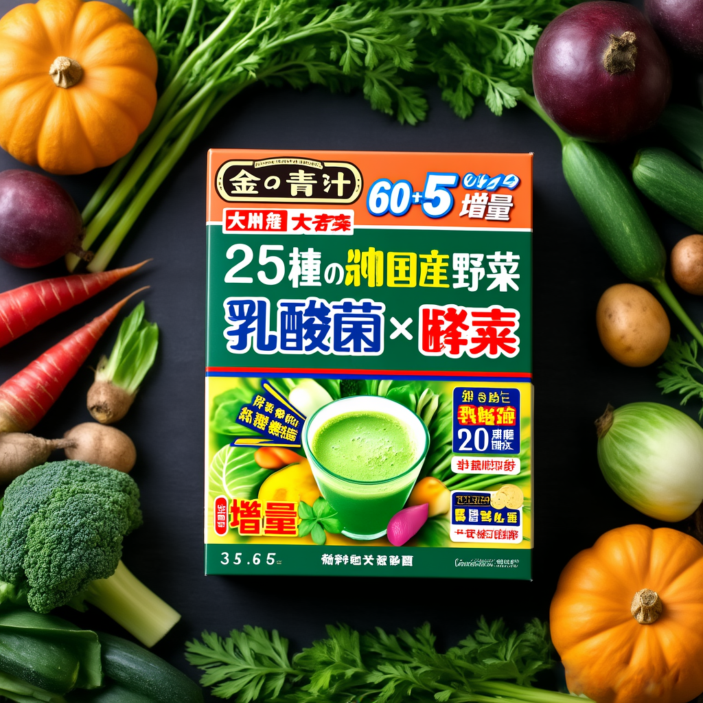 Kin no Aojiru NIHON YAKKEN Powder 25 Types Pure JAPAN Vegetables (65 P